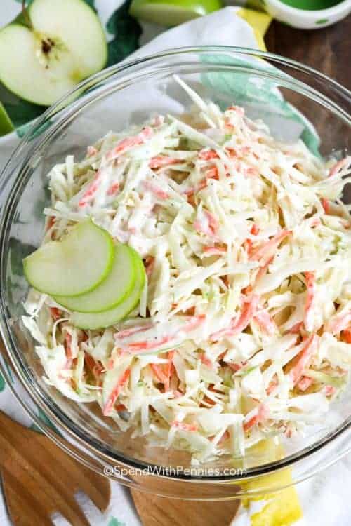 Creamy Apple Slaw Recipe - Spend With Pennies
