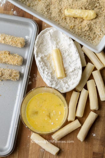 Homemade Cheese Sticks {Crispy & Gooey} - Spend With Pennies