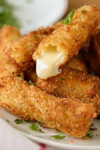Homemade Cheese Sticks {Crispy & Gooey} - Spend With Pennies