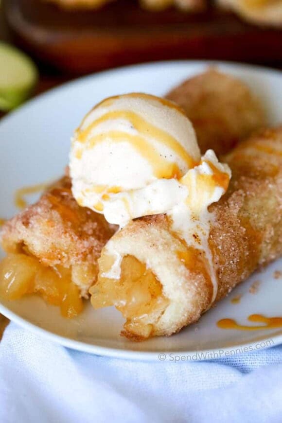 Baked Apple Pie Roll Ups - Spend With Pennies