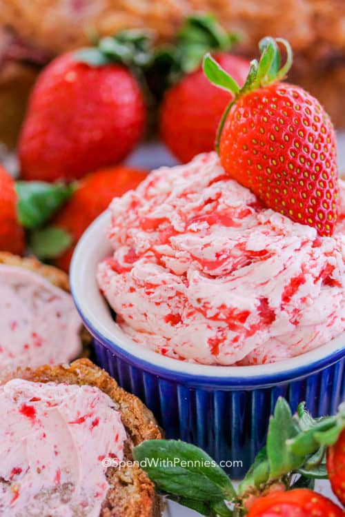 Whipped Strawberry Butter {just 5 mins} - Spend With Pennies