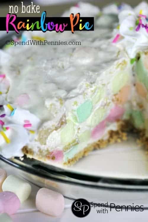 No Bake Rainbow Pie