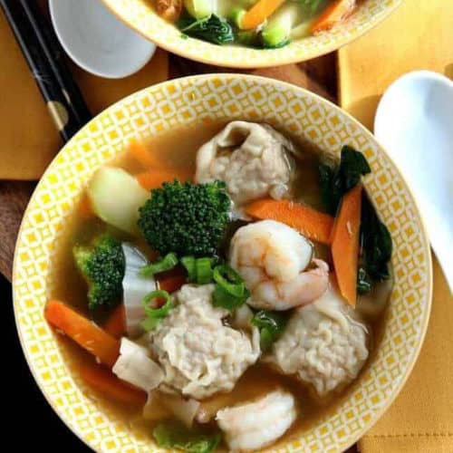 Homemade Wor Won Ton Soup