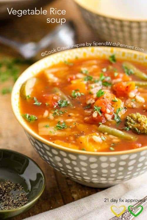 Vegetable Rice Soup (21 Day Fix)