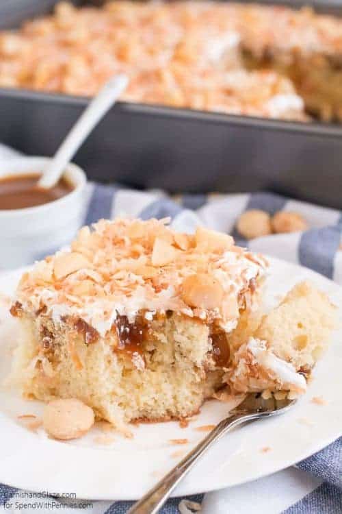 Caramel Spice Poke Cake