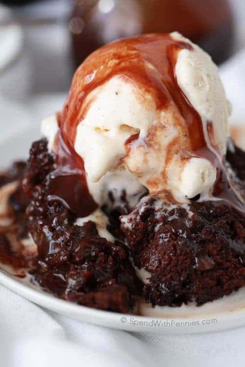 Hot Fudge Slow Cooker Brownies
