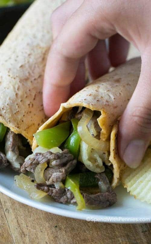 Philly Cheese Steak Wraps