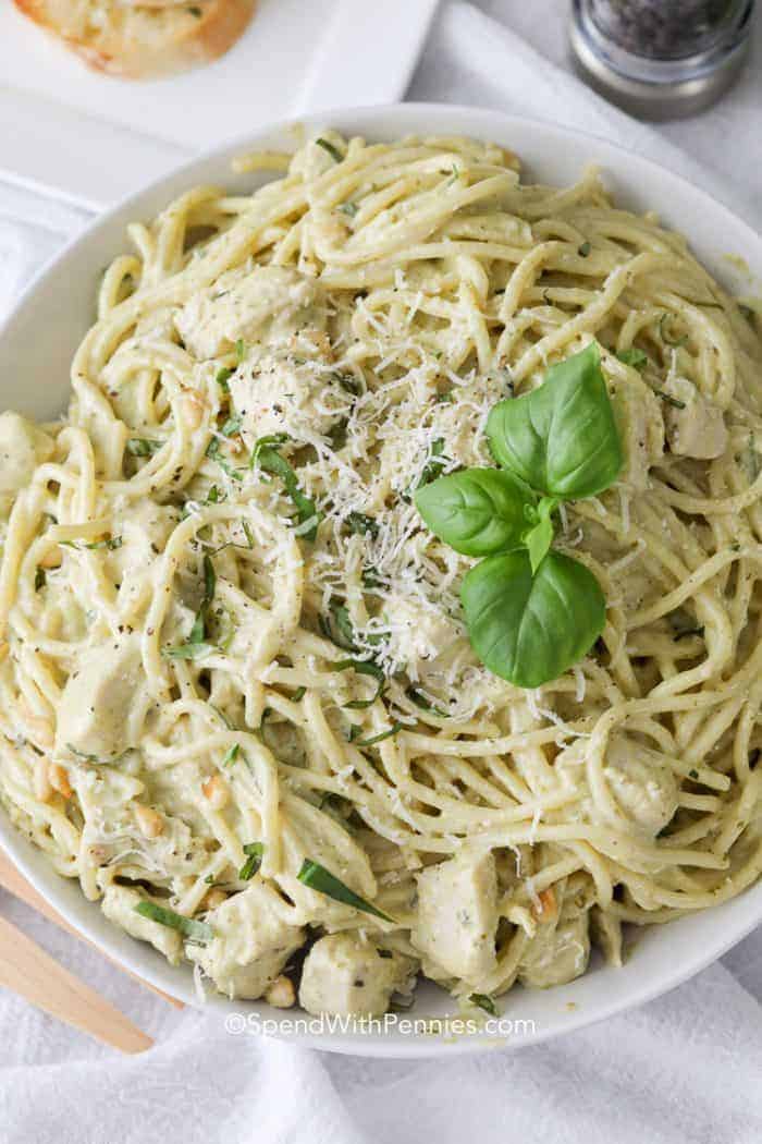 Creamy Pesto Pasta - Spend With Pennies