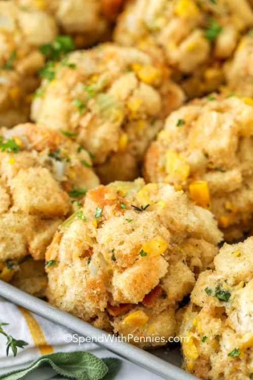 Make Ahead Corn Stuffing Recipe {Easy} - Spend With Pennies