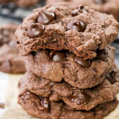Chocolate Cake Mix Cookies {4 Simple Ingredients!} - Spend With Pennies