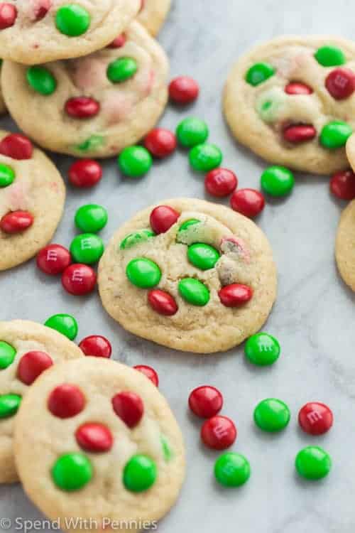 Christmas M&M Cookies