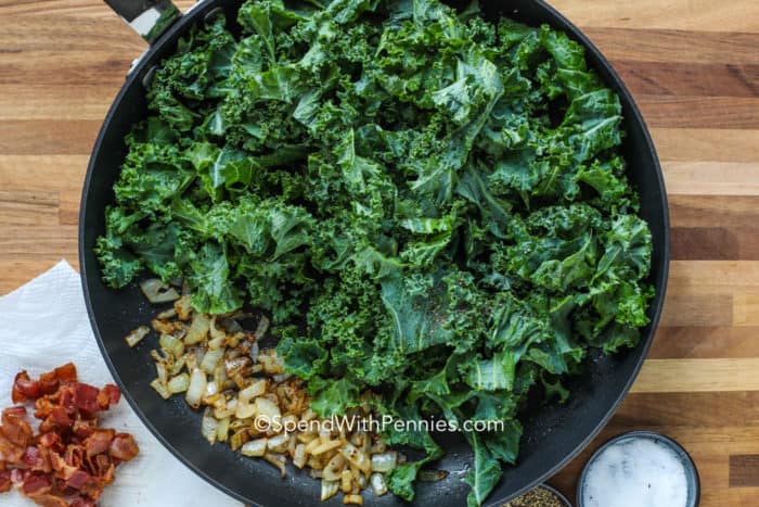 Garlic Bacon Kale Recipe (How to Cook Kale)