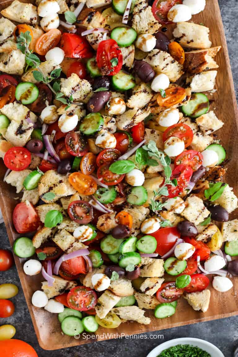 Easy Panzanella Salad - Spend With Pennies