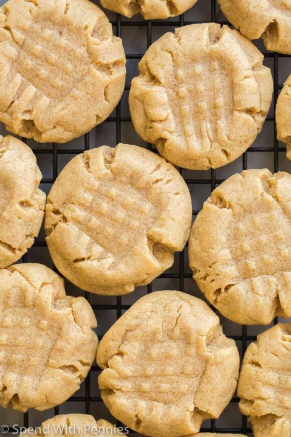 Easy Peanut Butter Cookies {Ready in 25 Mins!} - Spend With Pennies