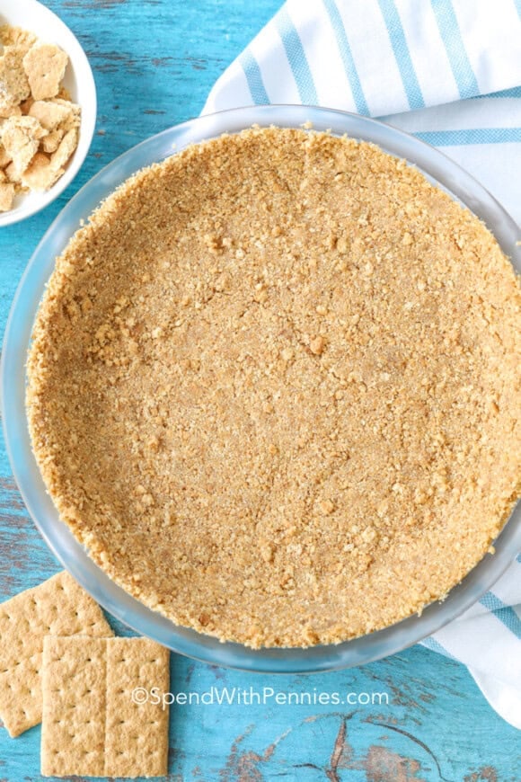 No Bake Graham Cracker Crust {only 3 ingredients!) - Spend With Pennies
