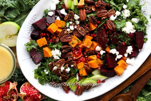 Winter Salad with Maple Dijon Vinaigrette {Hearty & Delicious!} - Spend ...
