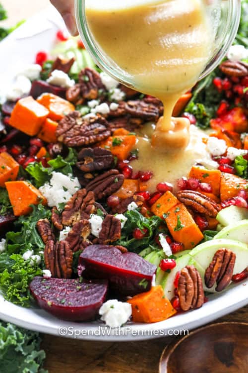 Winter Salad with Maple Dijon Vinaigrette {Hearty & Delicious!} - Spend ...