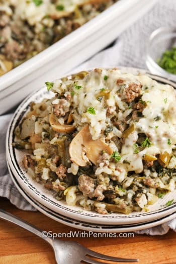 Ground Beef and Rice Casserole {Easy to Make} - Spend With Pennies