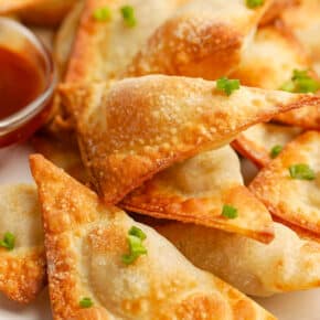 Fried Wontons {Air Fryer or Deep Fried!} - Spend With Pennies