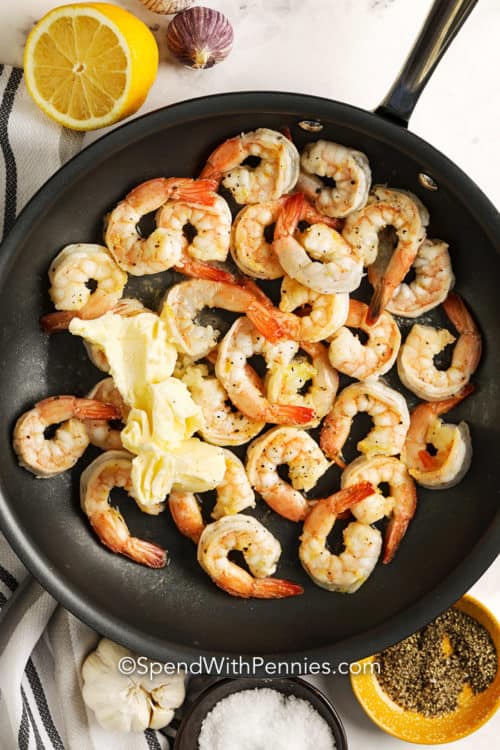 Garlic Butter Shrimp {Ready in 15 Mins!} - Spend With Pennies