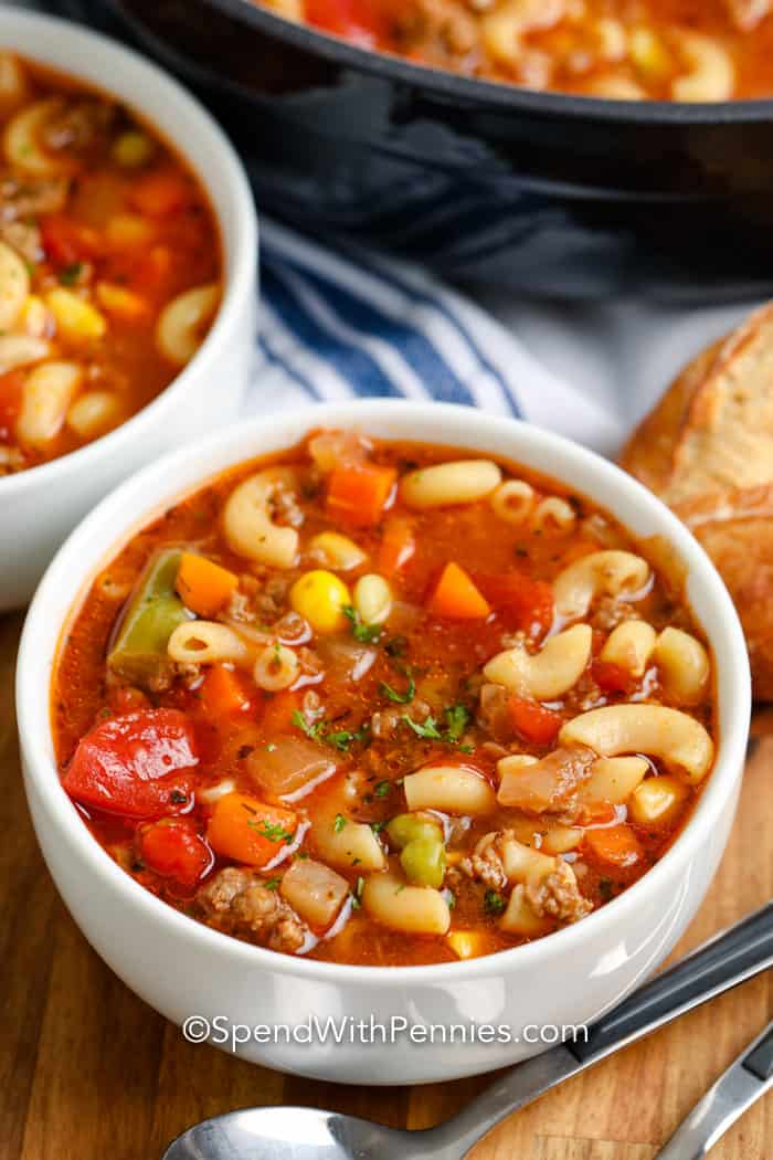 Hearty Vegetable Soup Ground Beef