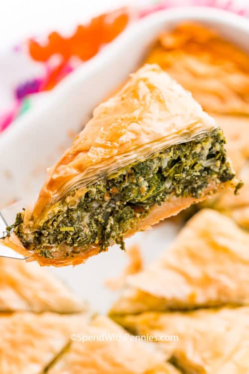 Spanakopita {Greek Spinach Pie} - Spend With Pennies