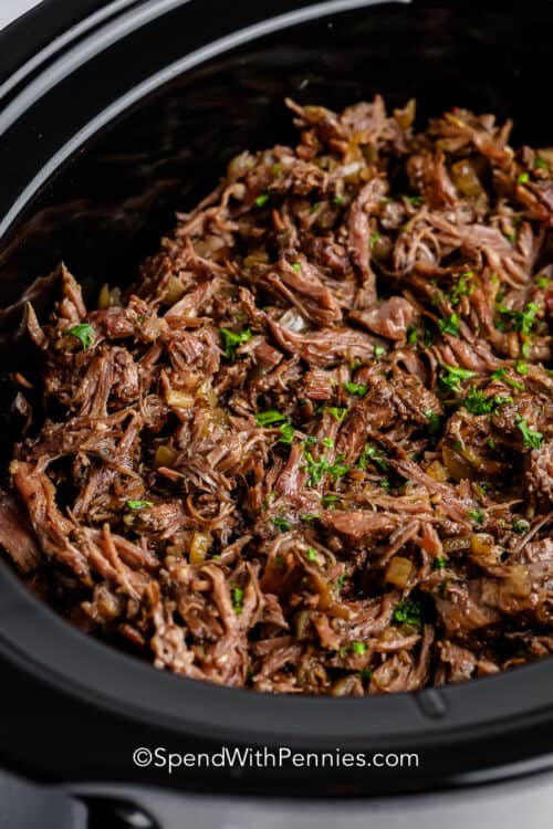 Slow Cooker Barbacoa Beef (Made in the Slow Cooker) - Spend With Pennies