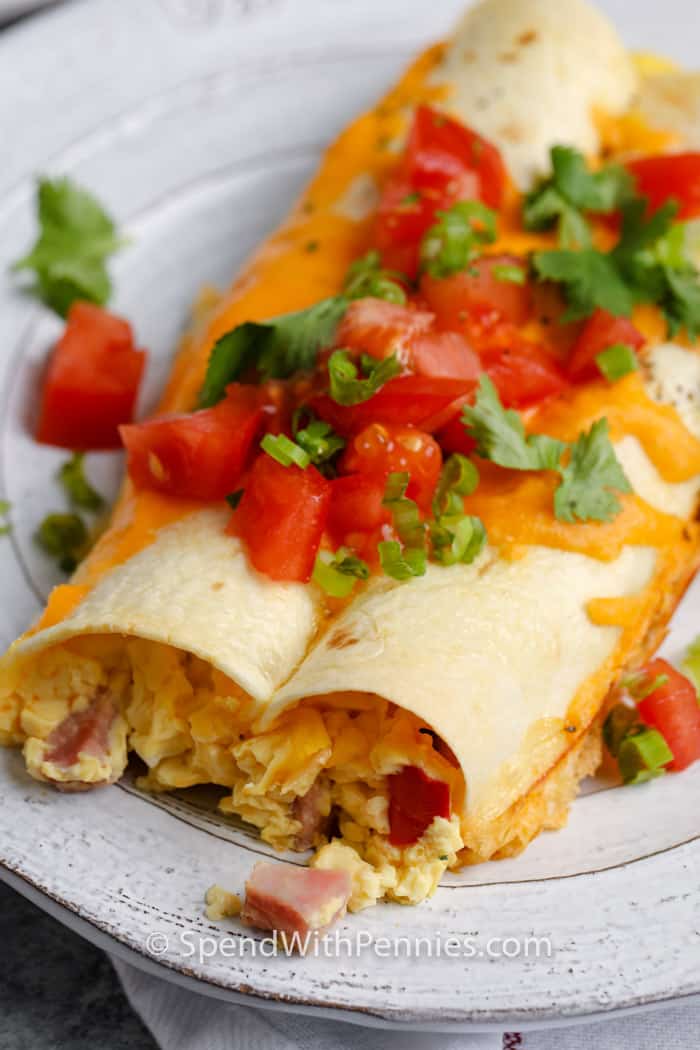 Breakfast Enchiladas (Make Ahead) - Spend With Pennies