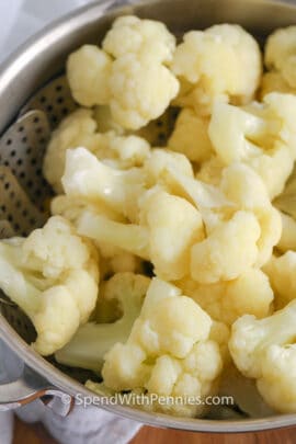 How to Steam Cauliflower {Just 3 Ingredients!} - Spend With Pennies