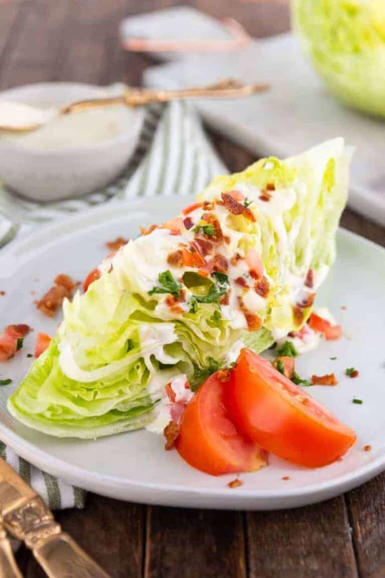Classic Wedge Salad (With Homemade Dressing) - Spend With Pennies
