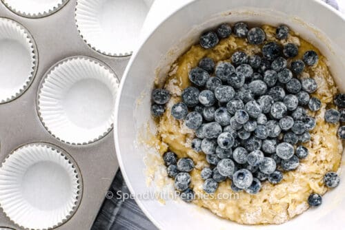 Blueberry Banana Muffins (20 Minute Cook Time!) - Spend With Pennies