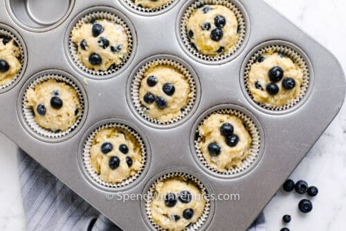 Blueberry Banana Muffins (20 Minute Cook Time!) - Spend With Pennies