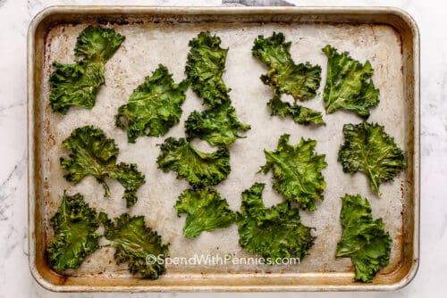 Crispy Kale Chips (Oven-Baked) - Spend With Pennies