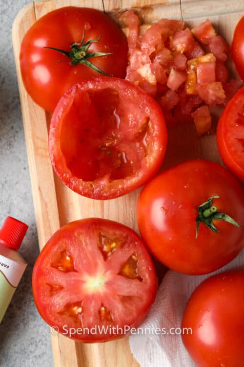 Stuffed Tomatoes (Appetizer or Entree!) - Spend With Pennies