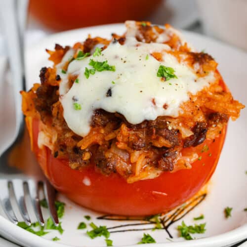 Stuffed Tomatoes (Appetizer or Entree!) - Spend With Pennies