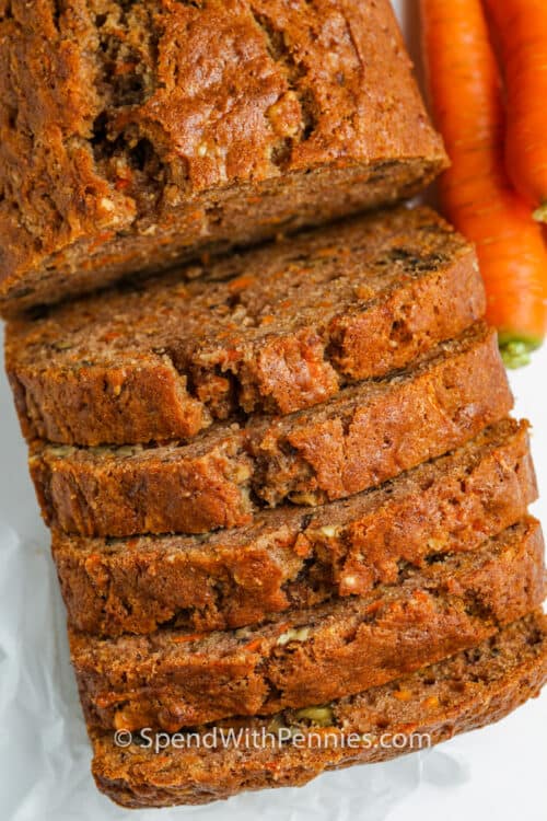 Homemade Carrot Bread (Freezer Friendly!) - Spend With Pennies