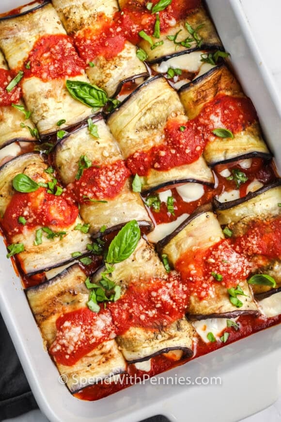 Eggplant Rollatini (Low Carb!) - Spend With Pennies