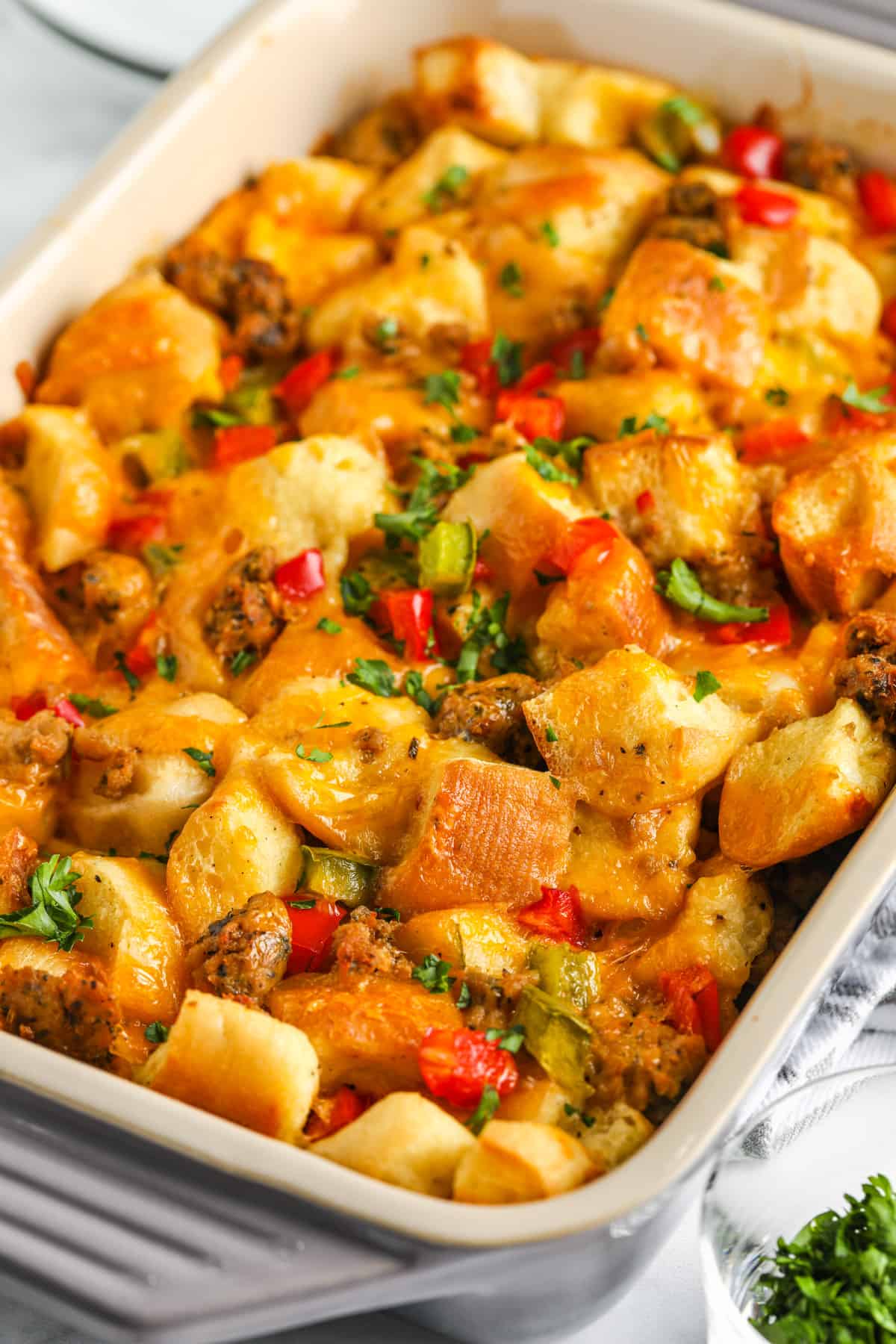 Sausage Cheddar Breakfast Strata Spend With Pennies sausage-cheddar-breakfast-strata-spend-with-pennies