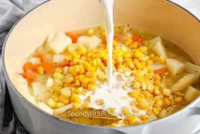 Potato Corn Chowder (Loaded with Fresh Veggies!) - Spend With Pennies