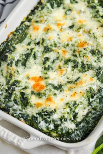 Spinach Gratin (Use Frozen or Fresh Spinach!) - Spend With Pennies
