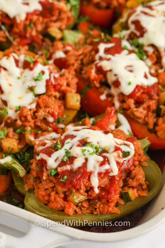 Ground Turkey Stuffed Peppers