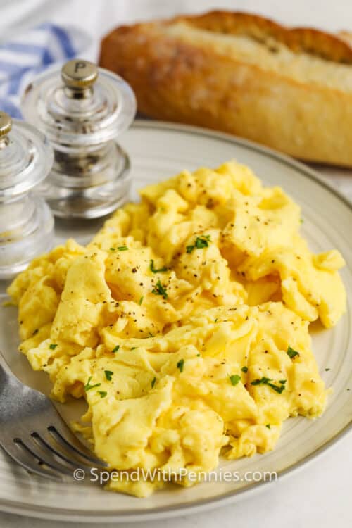 Perfectly Fluffy Scrambled Eggs (easy and fast) - Spend With Pennies