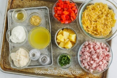 Ham & Pineapple Pasta Salad - Spend With Pennies