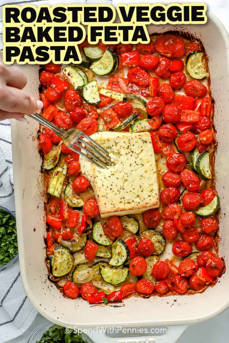 Roasted Vegetable Feta Pasta