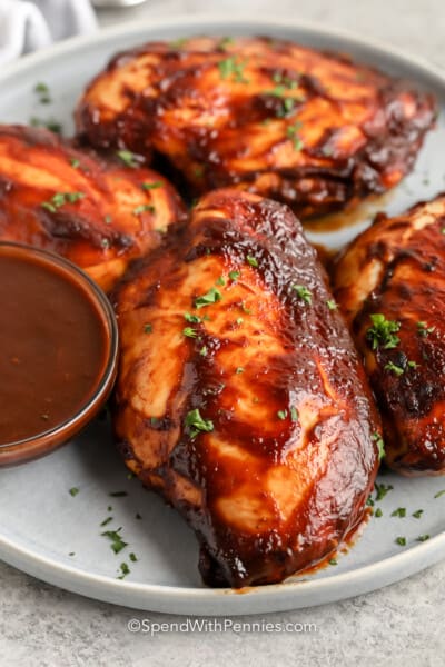 Baked BBQ Chicken Breasts (3 Ingredients)