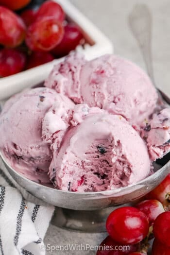 No Churn Grape Ice Cream