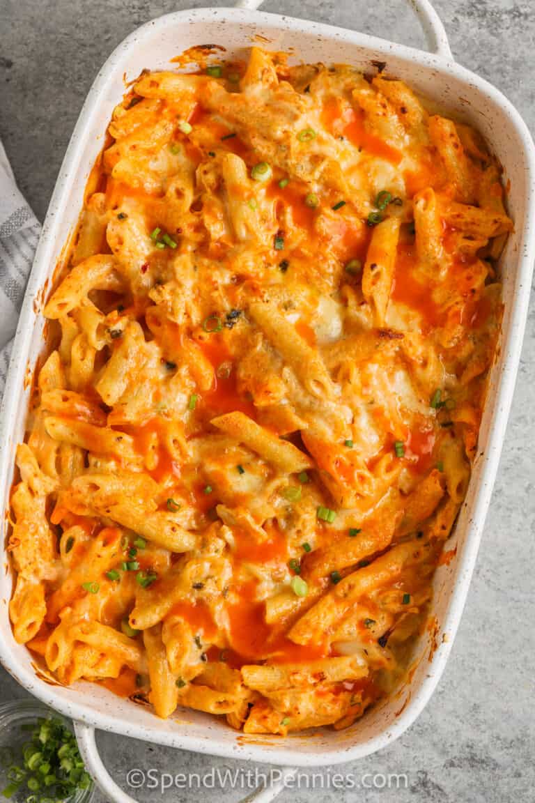 Buffalo Chicken Pasta Bake
