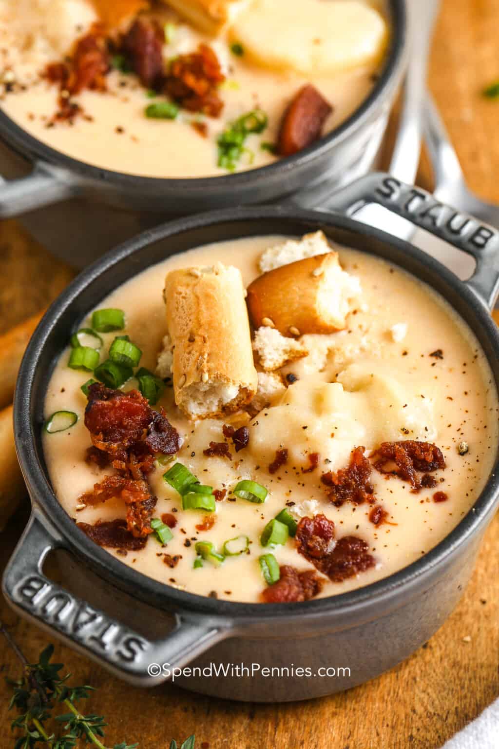 Cheesy Potato Soup Spend With Pennies