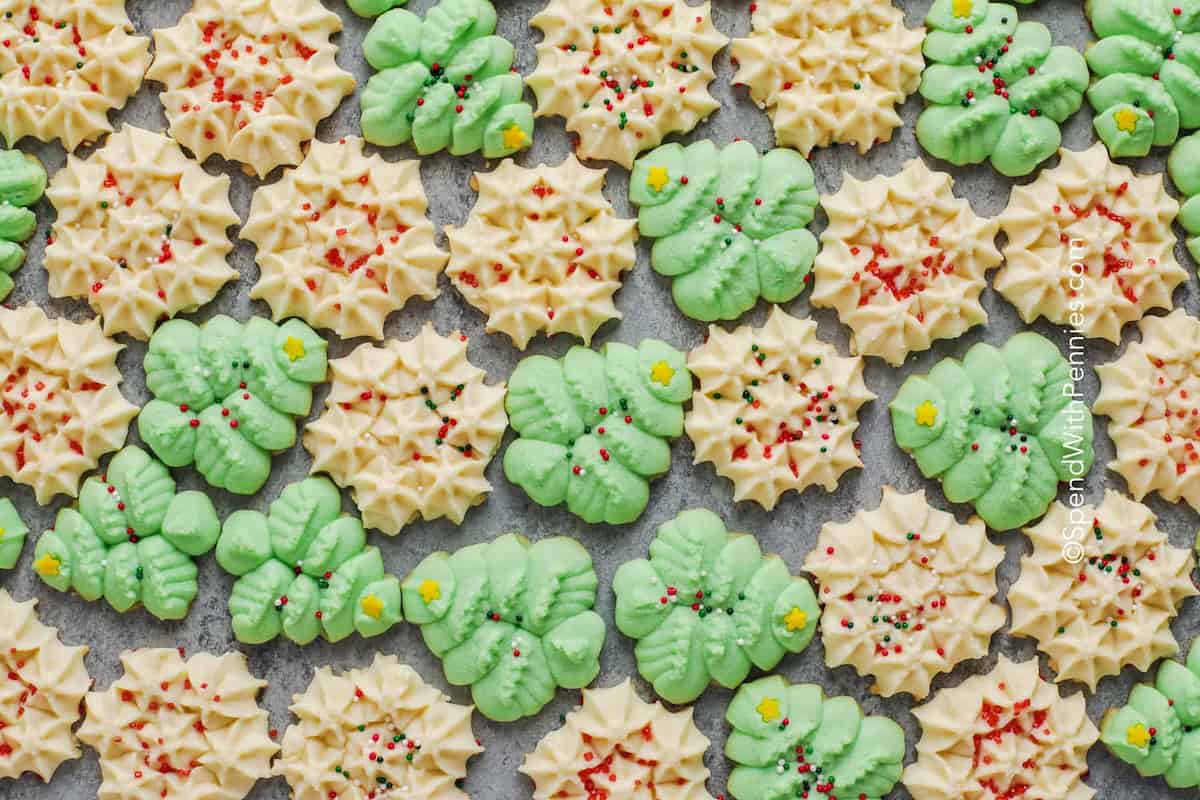 Classic Spritz Cookies {Made with a Cookie Press!}