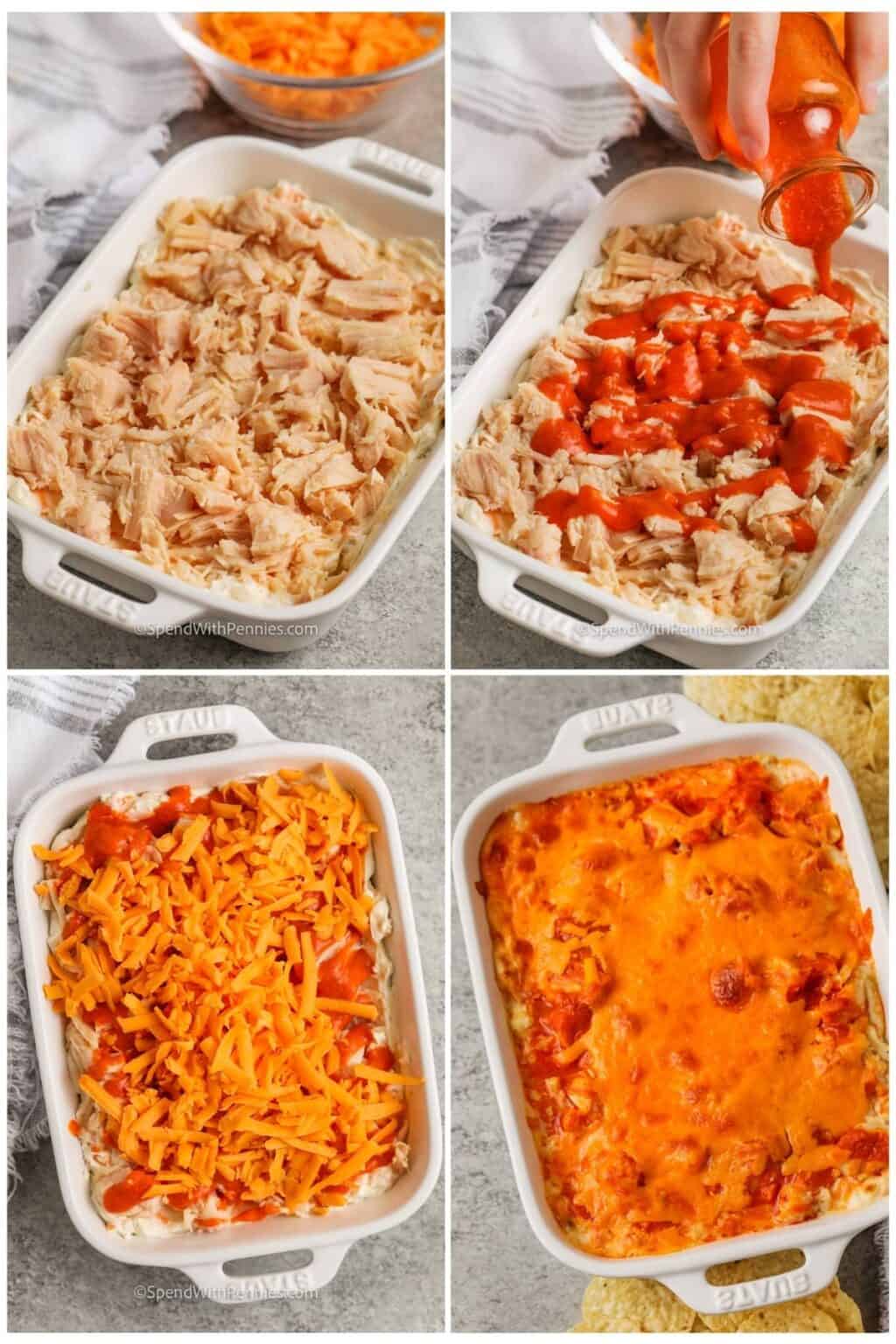 Easy Buffalo Chicken Dip (with canned chicken) - Spend With Pennies